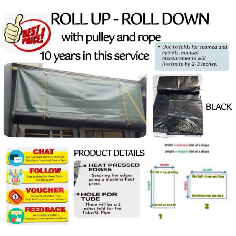 ROLL UP TRAPAL MAYAMA S400 with FREE PULLEY AND ROPE EASY RO INSTALL ...