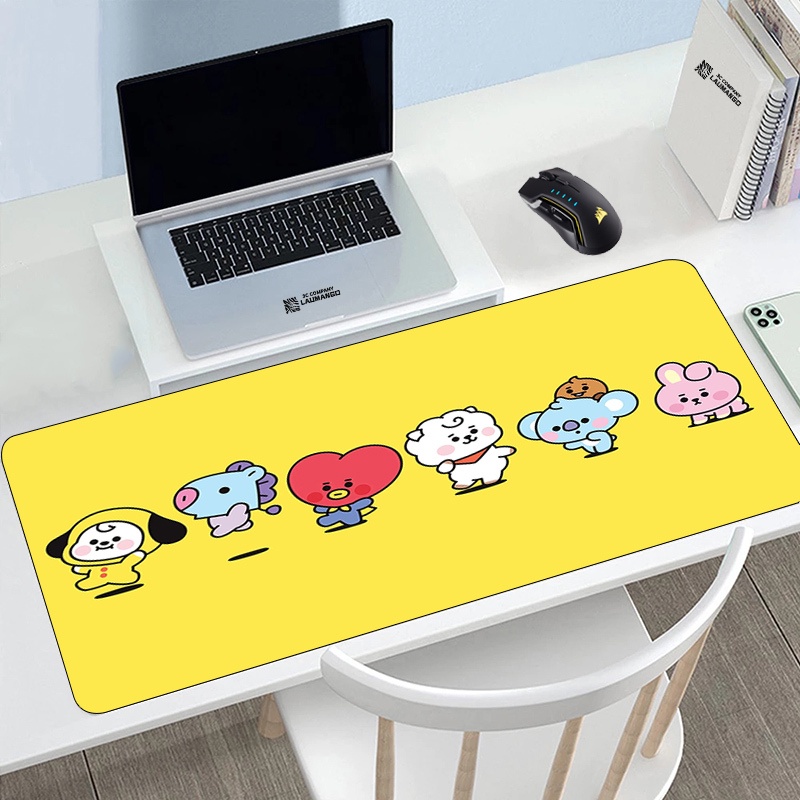 Kawaii BT21 Mouse Pad Anime Gaming Accessories Keyboard Laptop Cute ...