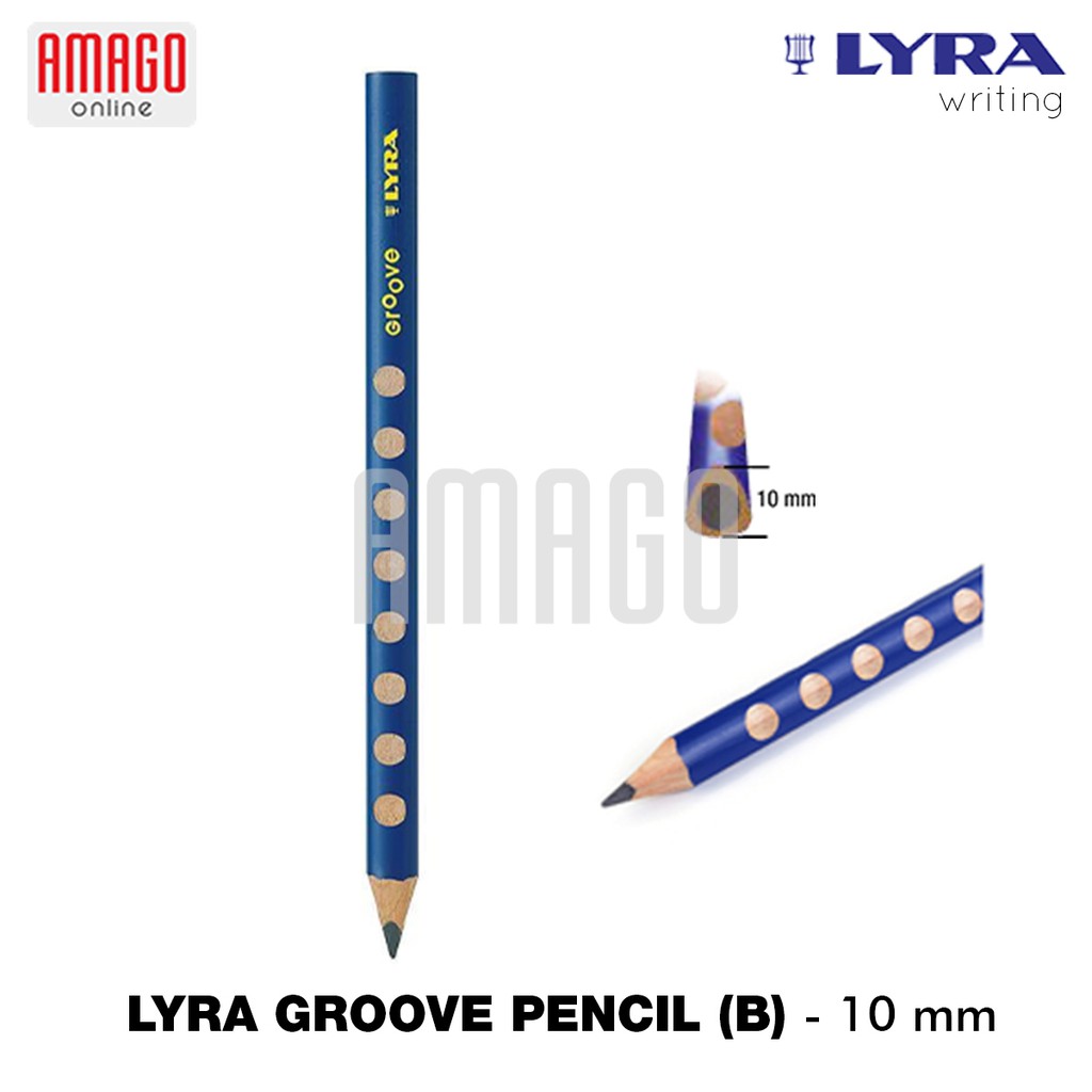 Lyra Groove Pencil Jumbo (B) - Black - 10mm - 1870101 | Shopee Philippines