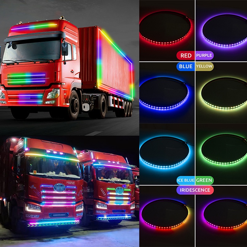 Truck Marquee In The Net Lamp 24V RGB Strobe Running Streamer Led strip ...