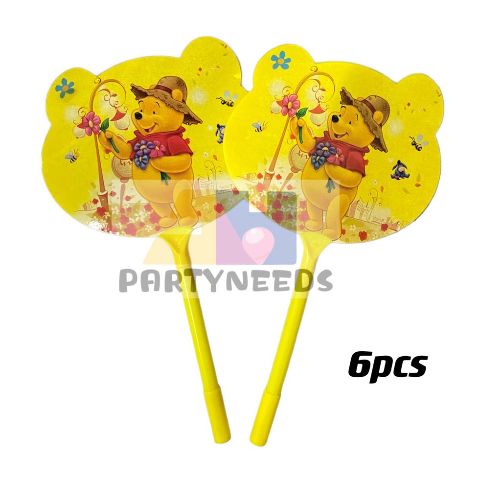 6Pcs/Set Winnie the pooh Plastic Fan Pen Stationery Creative Ball Point ...