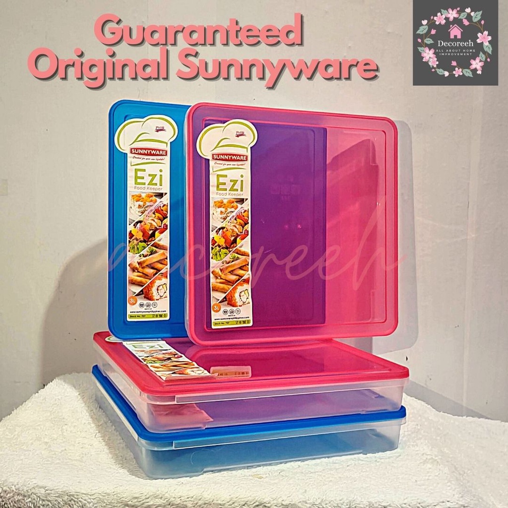 GRAHAM BAR CONTAINER SUNNYWARE EZI FOOD KEEPER 3L and 1.8L | Shopee ...