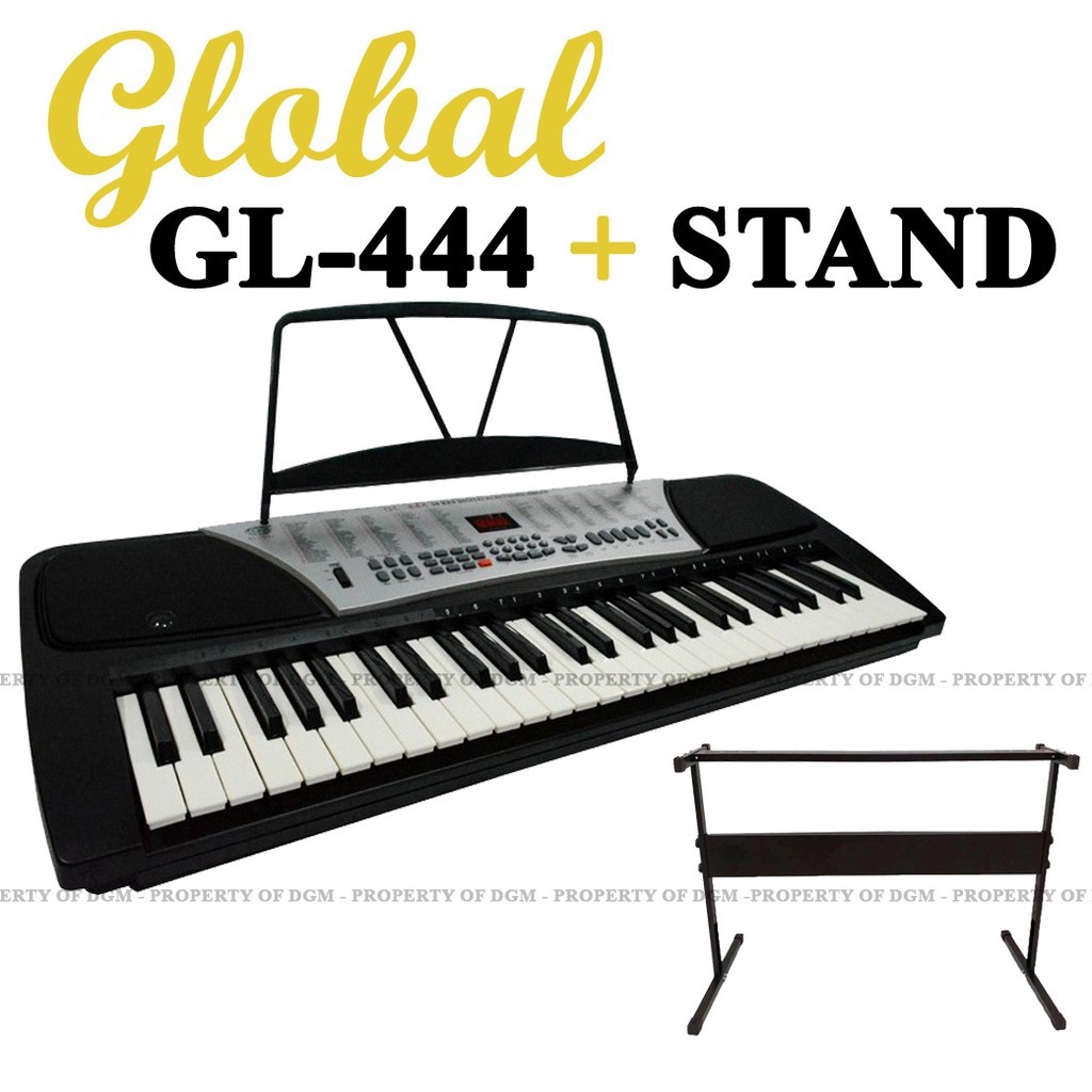 54 Keys Electronic Keyboard Global GL-444 with Piano Stand ᴅɢᴍꜱᴛᴏʀᴇ | Shopee Philippines