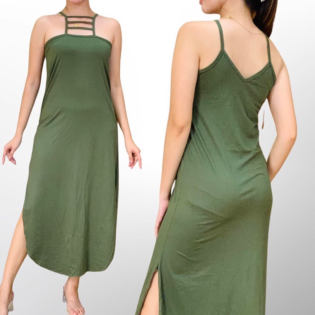 Jixi Alex Plain Maxi Dress for Women | Shopee Philippines