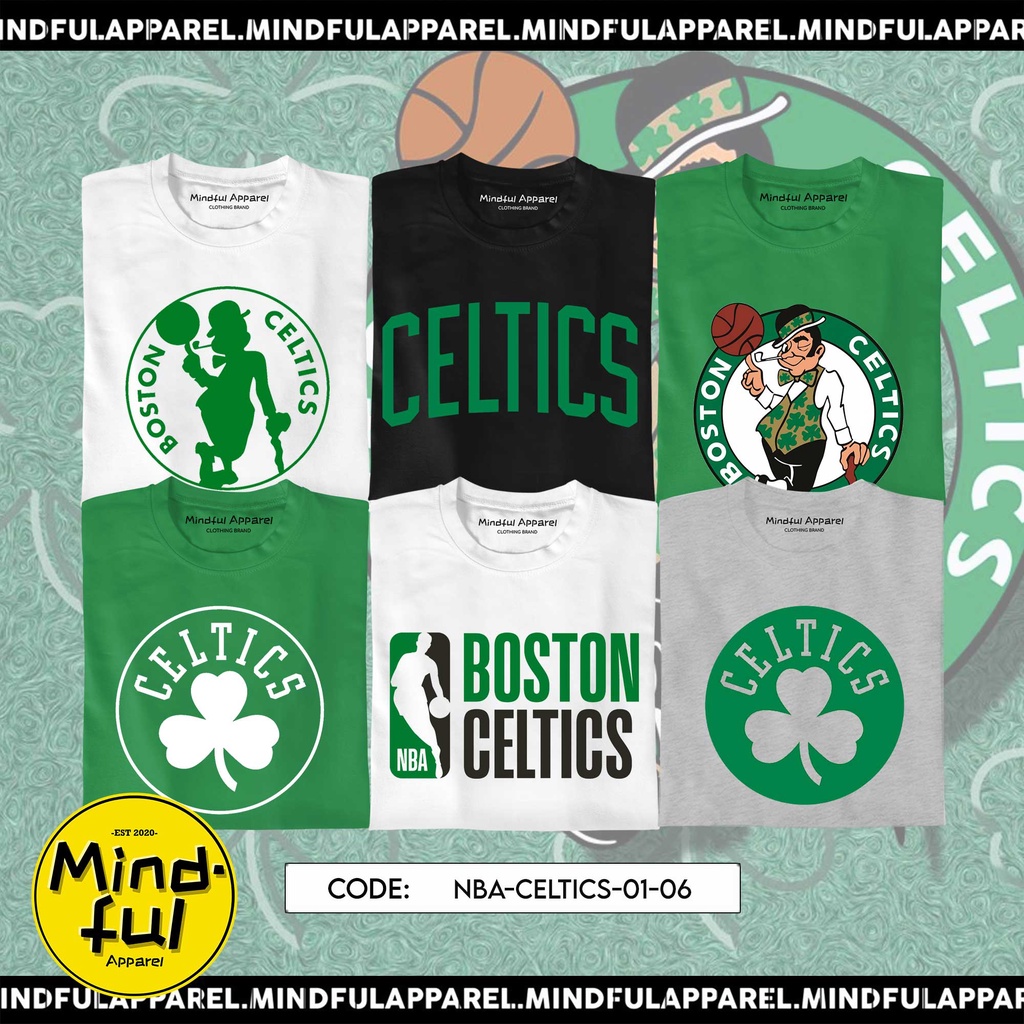 NBA - BOSTON C/E/L/T/I/C/S GRAPHIC TEES | MINDFUL APPAREL T-SHIRT ...
