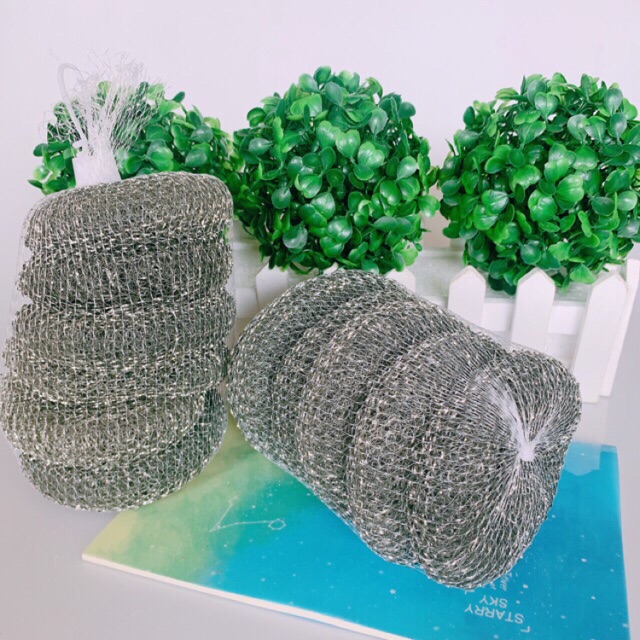 COD 6pcs stainless steel wool kitchen tool cleaning | Shopee Philippines