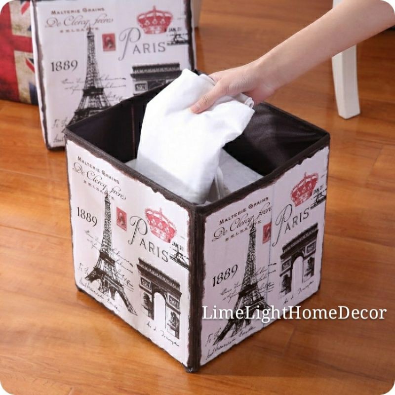 Square Foldable Storage Seat Box Organizer Chair Stool Box(Random ...