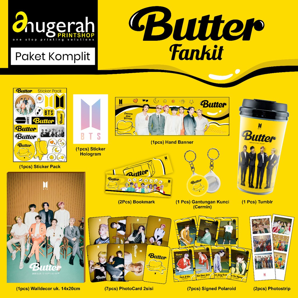 Bts KPOP BUTTER FANKIT PACKAGE / PERSONA FANKIT / DYNAMITE BANGTAN BOYS FANKIT COMPLETE PACK ...
