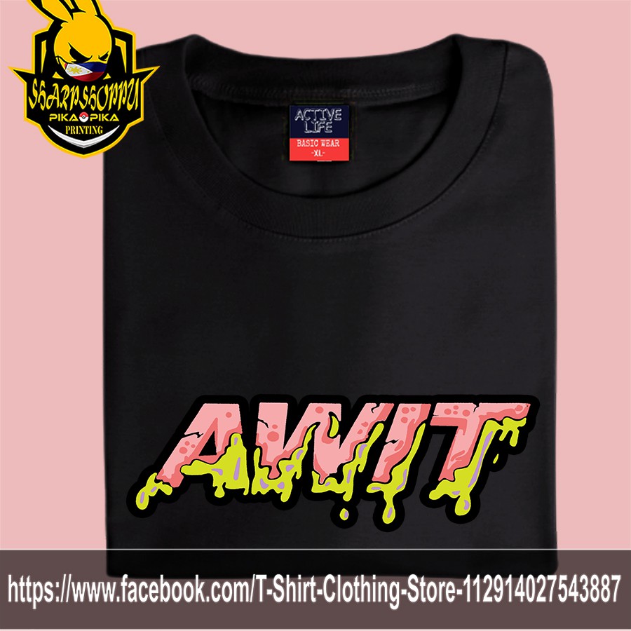 AWIT PINK YELLOW PRINT & DESIGN CUSTOMIZED UNISEX T-SHIRT | Shopee ...