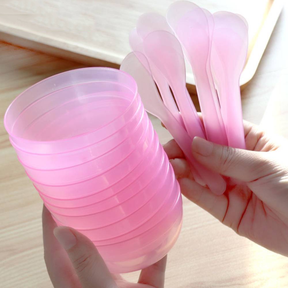Portable Facial Mask Mixing Container Bowl Set / Silicone Face Mask Mud ...