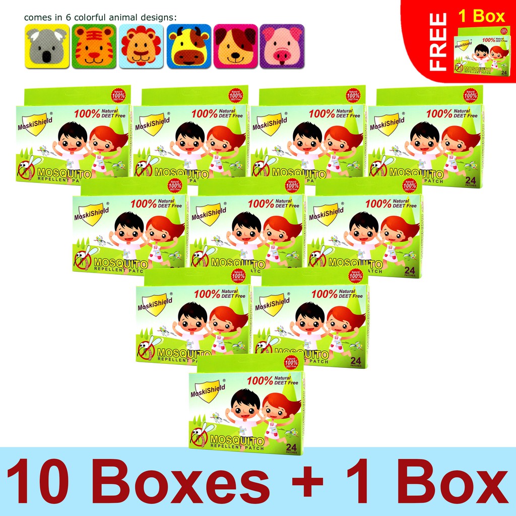 Moskishield mosquito repellant patch 10 box + 1 box free promo ...