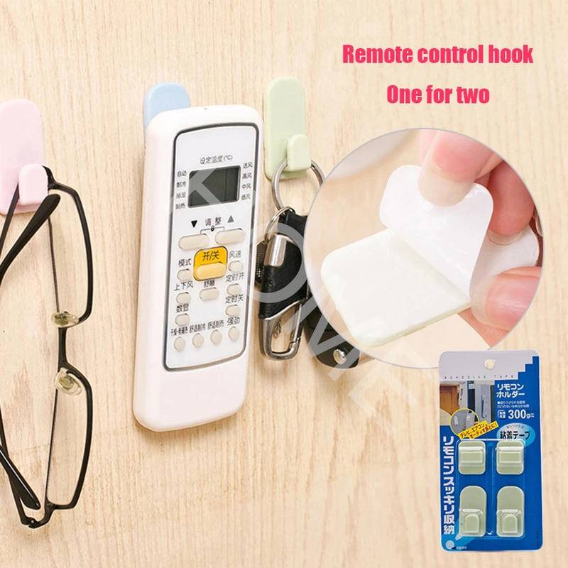 2 Pairs of ABS Plastic Wall-mounted Remote Control Hook | Shopee ...
