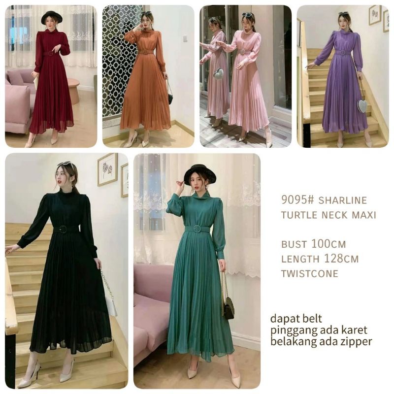 9095 SHARLINE TURTLE NECK MAXI(IMPORT) | Shopee Philippines