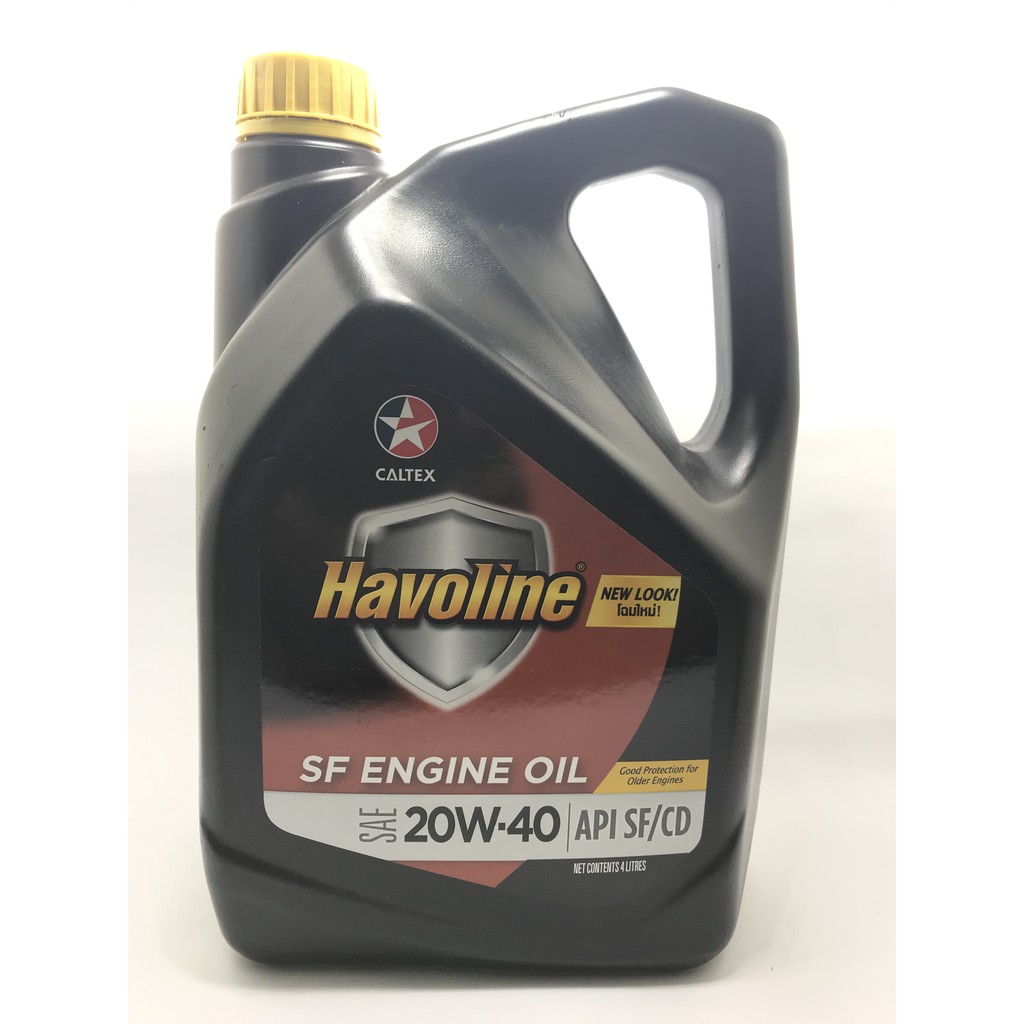 Caltex Havoline Gasoline SF Engine Oil SAE 20W-40 4 Liters | Shopee ...