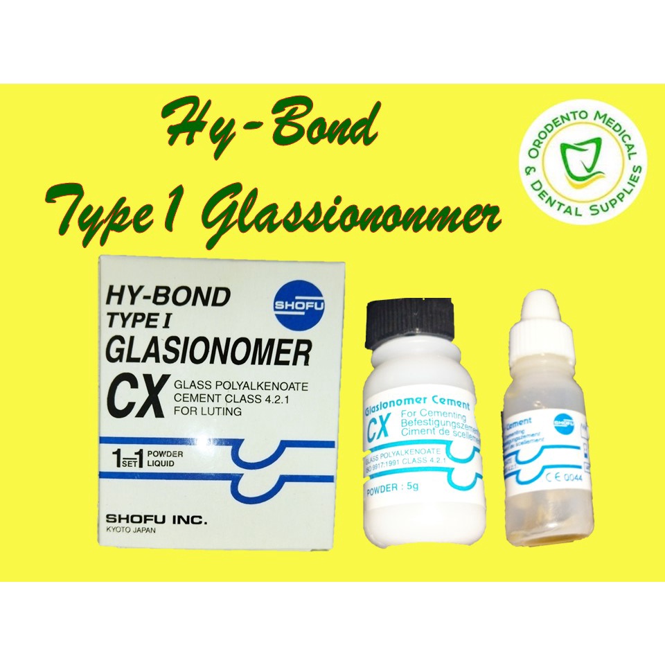 Hy Bond Glass Ionomer CX Type I Glass Cement Shofu Shopee Philippines