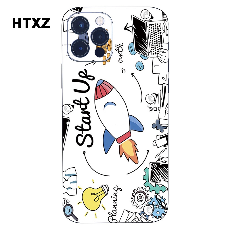 3D Relief Colorful Wraps Phone Back Sticker for iPhone 11 / SE 2020 ...