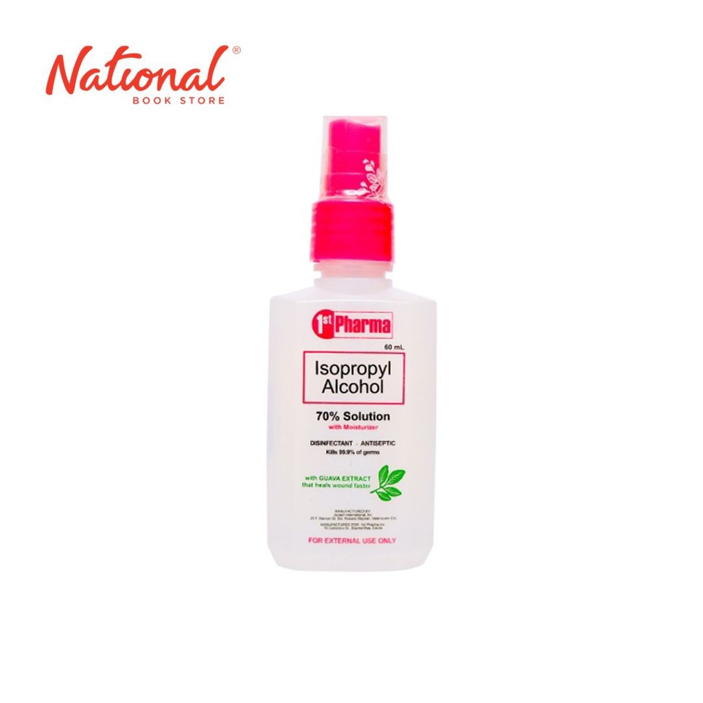 1Stpharma Alcohol 70% Isopropyl 60ml Guava National Book Store | Shopee ...