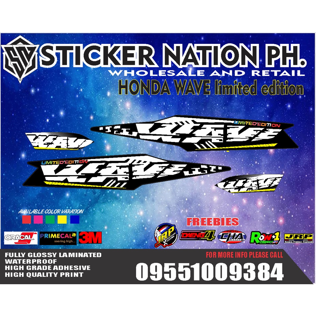 honda wave limited edition sticker decals | Shopee Philippines