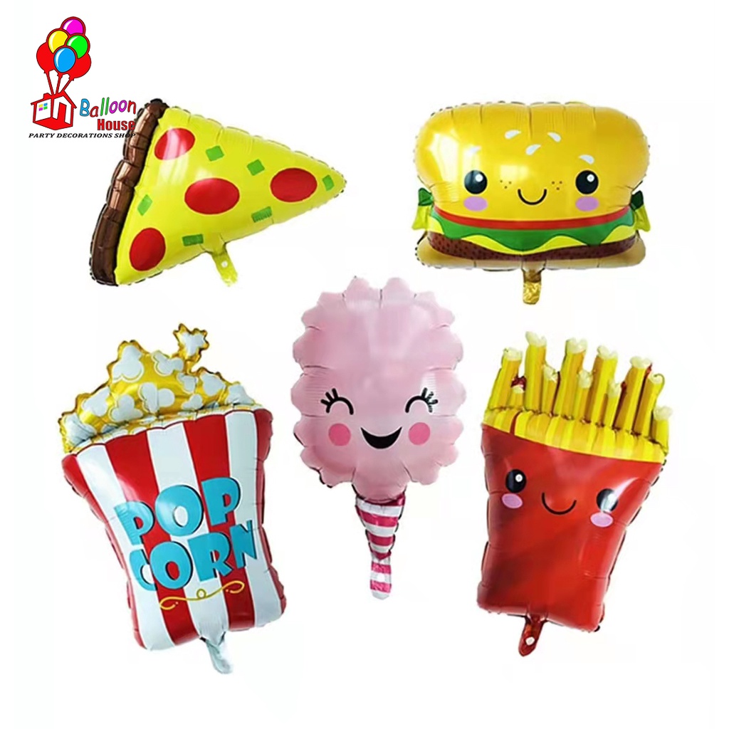 BalloonHouse Giant Hamburger Pizza Food Mylar Balloons, Jumbo Food ...