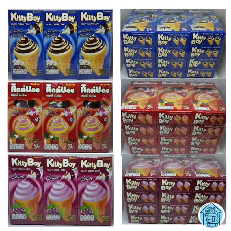 KittyBoy Kitty Boy Fruity Cream Wafer 12 pcs / pack | Shopee Philippines