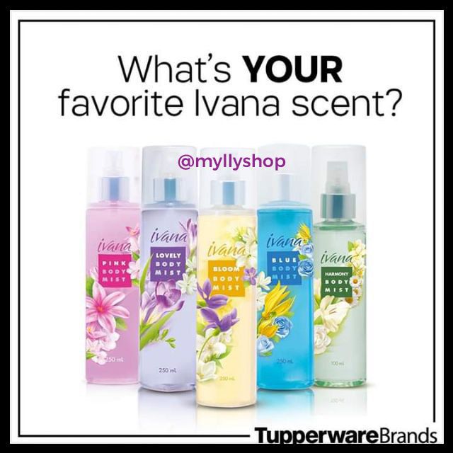 IVANA BODY MISTS 250 ml TUPPERWARE BRANDS | Shopee Philippines