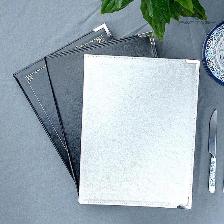 Premium A4 WHITE PU Leather Menu Cover Menu Folder Price List Menu ...