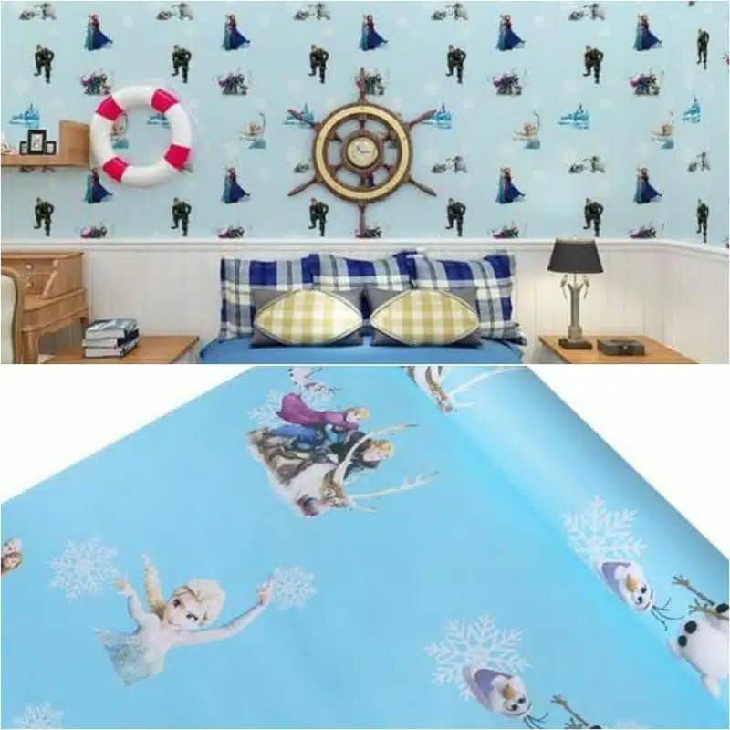 Frozen motif wall Wallpaper 10m x 45cm | Shopee Philippines