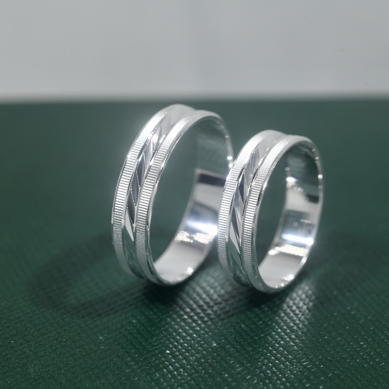 KS silver original 925 italy silver CP022 (couple ring) | Shopee ...