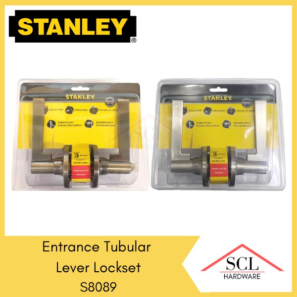 STANLEY Tubular Lever Entrance Lockset S8089 | Shopee Philippines