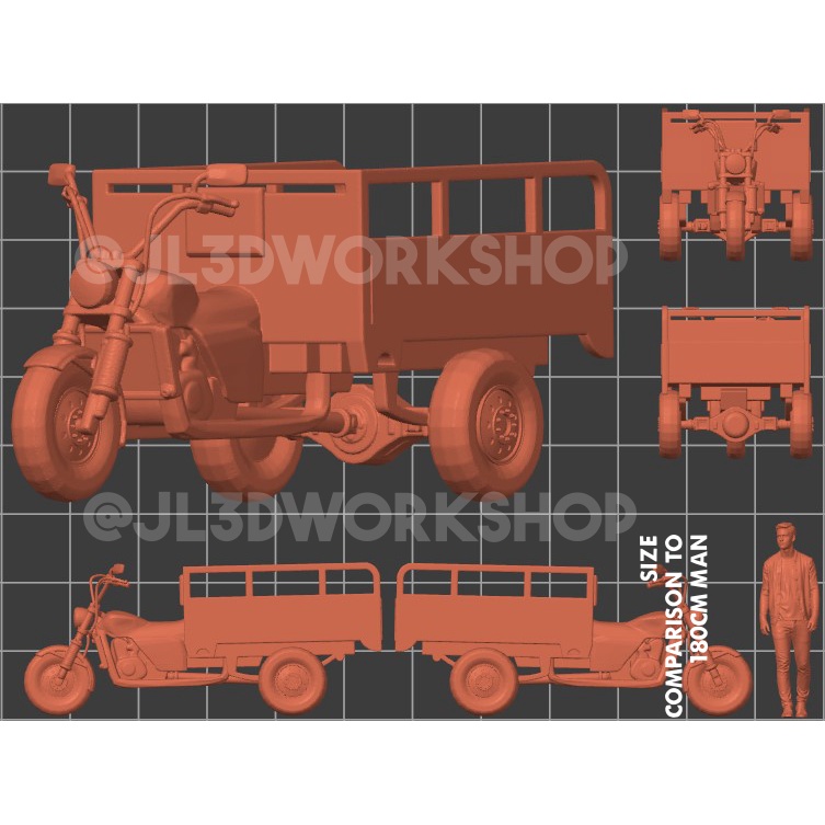 Jl3d Motor Scale 1/64 Viar / Tossa / Tricycle / Bentor | Shopee Philippines