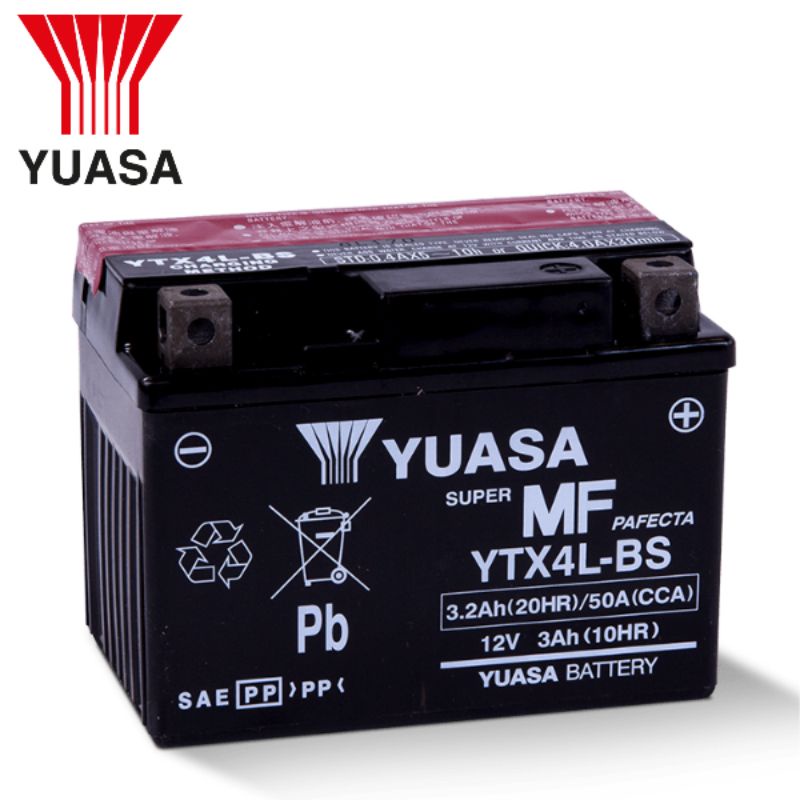 YUASA Battery YTX4L ORIGINAL for Motorcycle Mio i 125, Soulty, Soul i ...