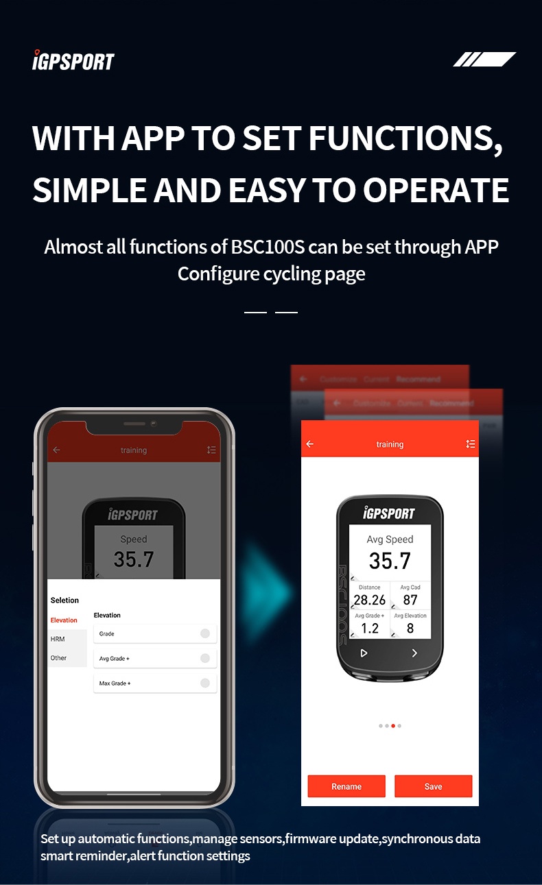 Igpsport Bsc100s Gps Bicycle Computer Bluetooth Ant+ Wireless ...