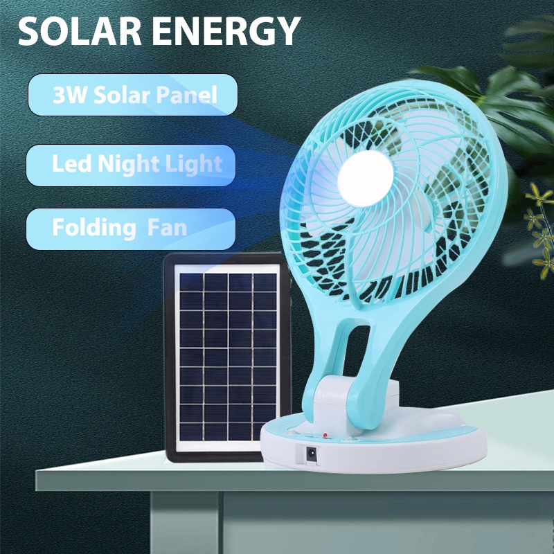 8inch USB Solar Electric Fan with Panel Rechargeable Solar Fan USB ...