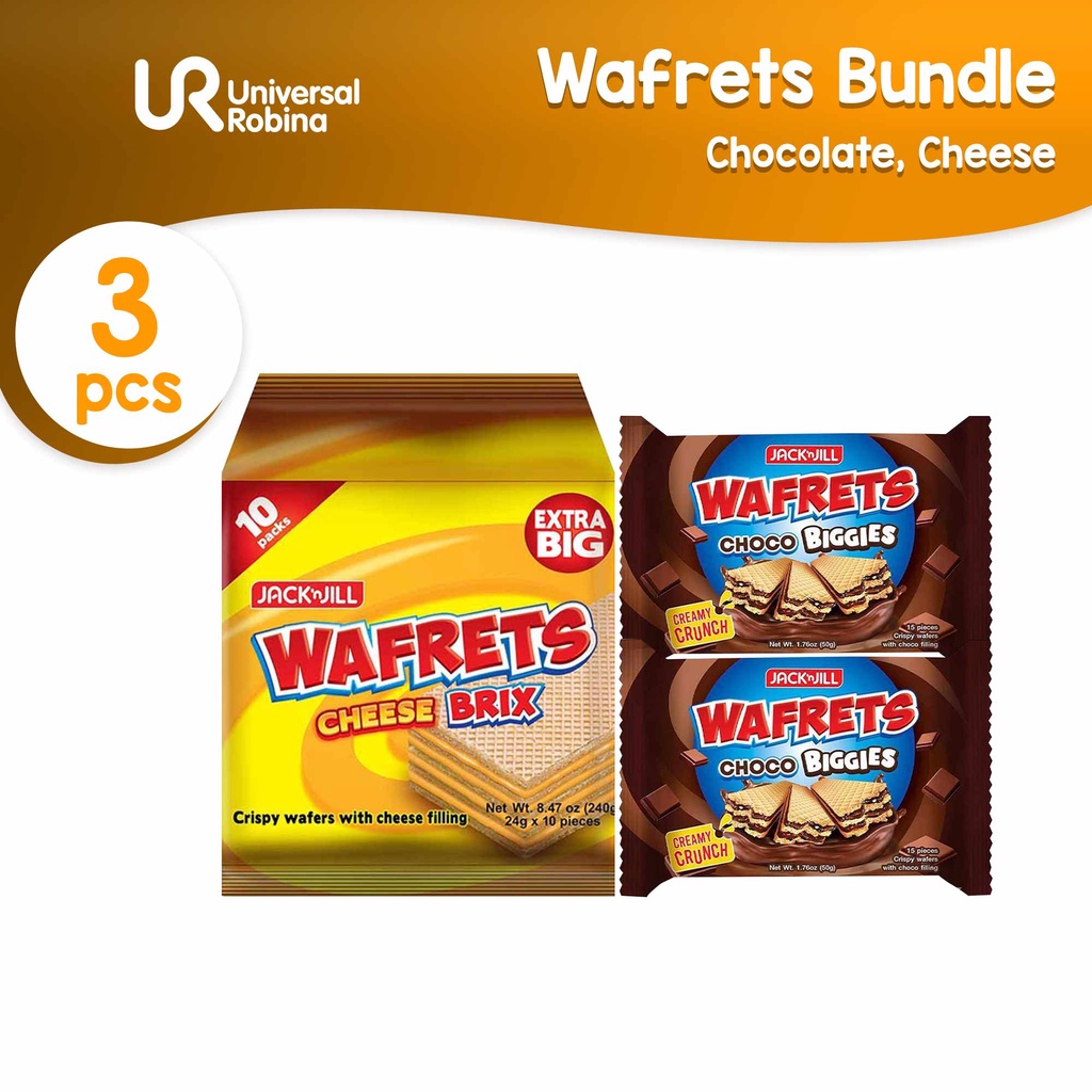 [BAONTASTIC BUNDLE] Wafrets Cheese Bar 24g x 10pcs + Wafrets Choco ...