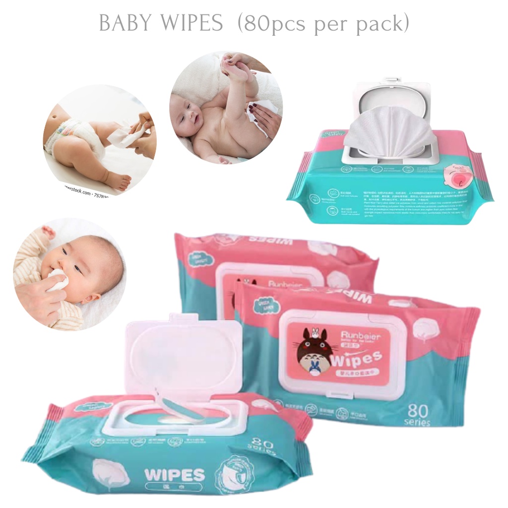 AUTHENTIC BABY WIPES 80pcs per pack ( Non-Alcohol-wetwipes ) S07z ...