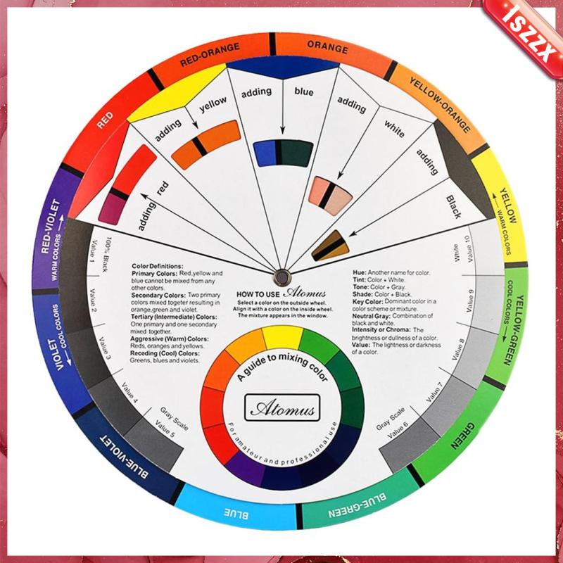 [HOT!] Color Mixing Guide Wheel For Paint Matching Pigment Blending ...