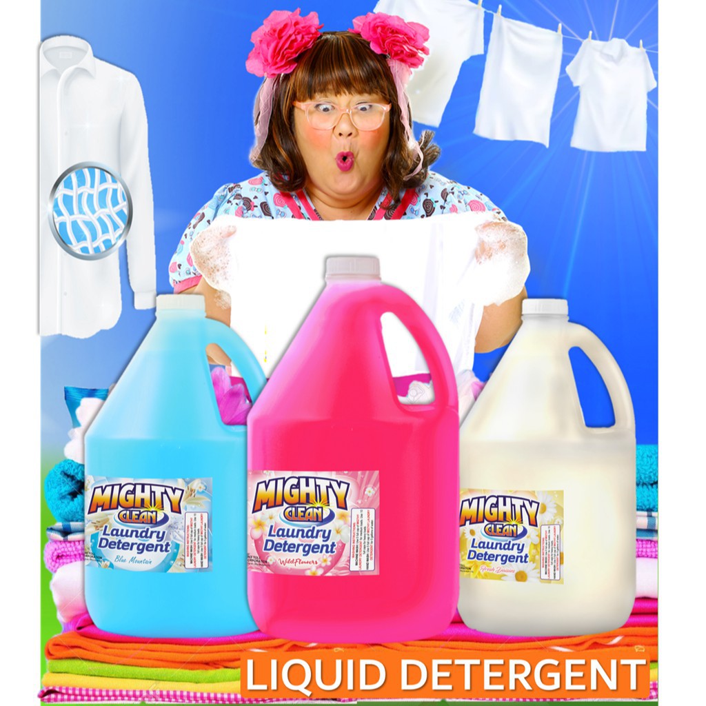 Mighty Clean Liquid Laundry Detergent Wildflowers Magenta - 1 Gallon ...