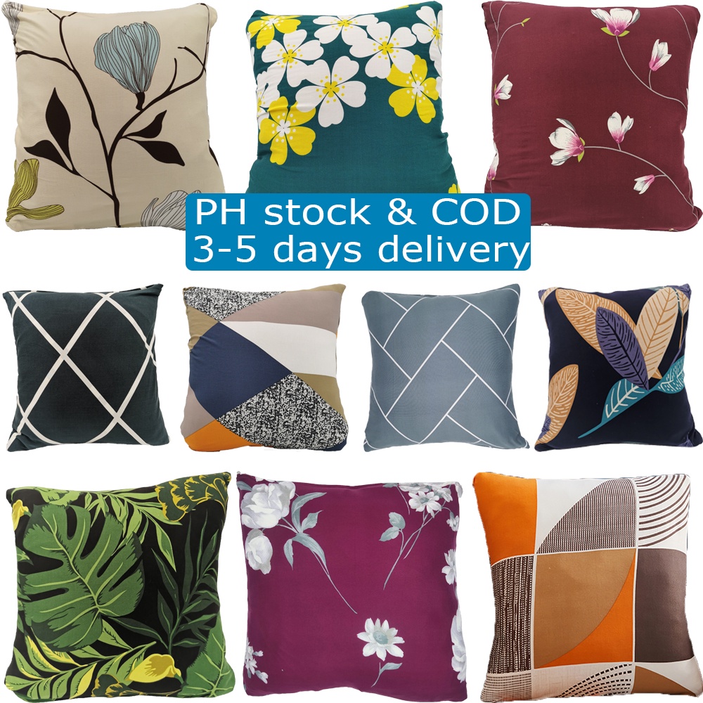 [PH STOCK & COD] 1PC Elastic Throw Pillow Case Cushion Cover 18inches ...