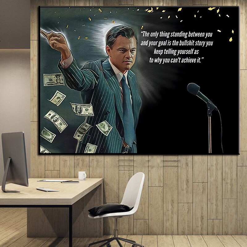 Inspirational Speech Poster Quotation Dollar Banknote Printed On Canvas ...