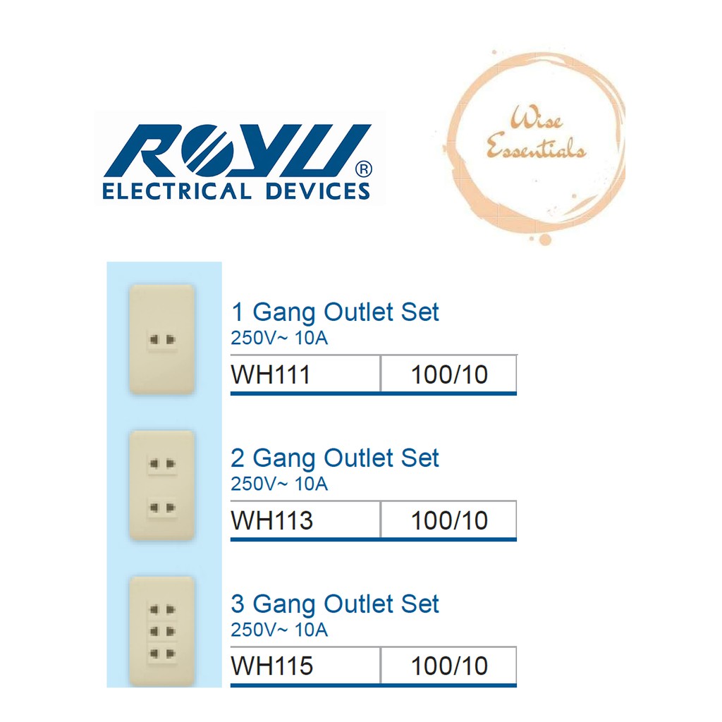 ROYU Classic Series 1Gang/2Gang/3Gang Outlet | Shopee Philippines