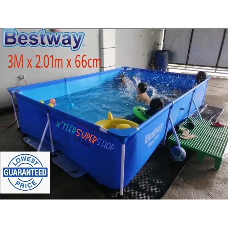 BESTWAY STEEL PRO 3 METERS POOL with FREEBIES! | Shopee Philippines