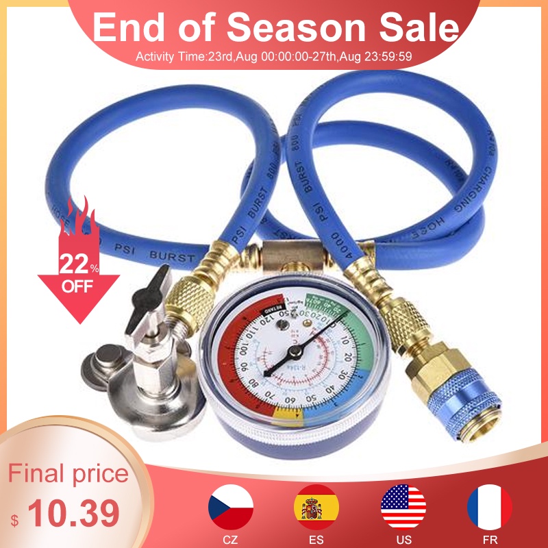 Air Conditioner Quick Release Refrigerant Connector Cold Pressure Gauge ...