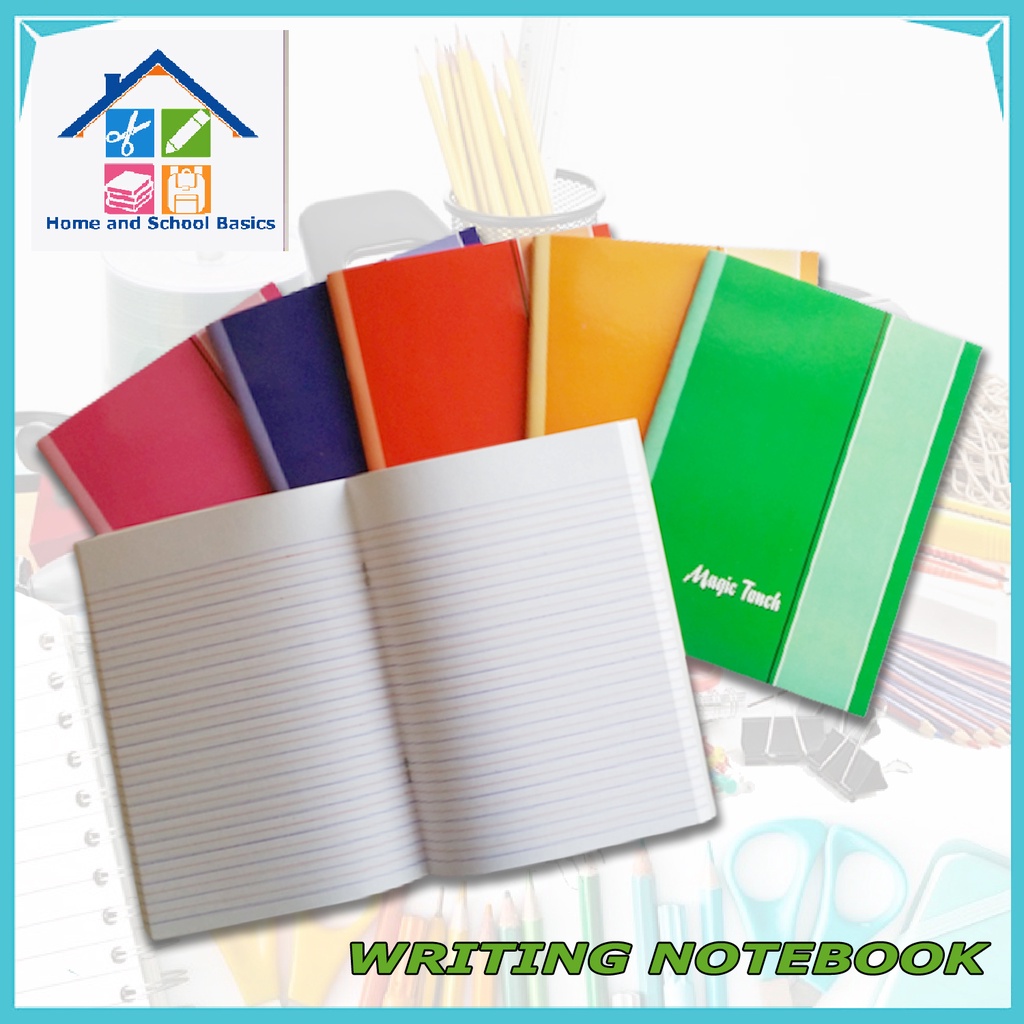 Set of 10 Writing Colored Plain Notebook 80 leaves - Assorted Colors ...