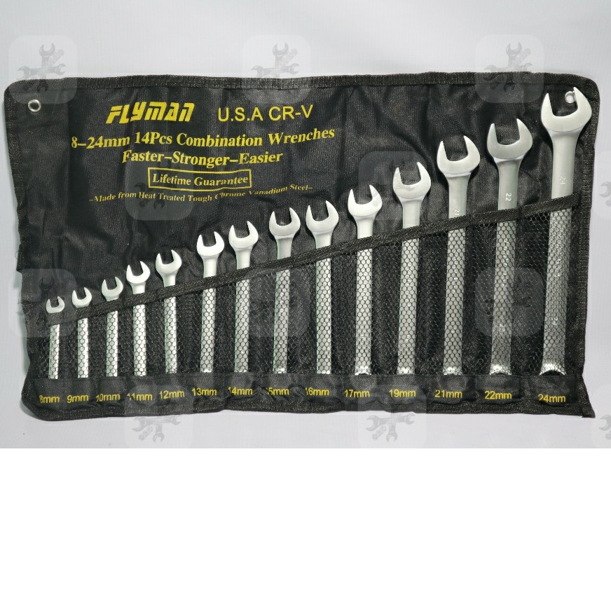 Flyman 14pcs. Combination Wrench Set (8-24mm) | Shopee Philippines