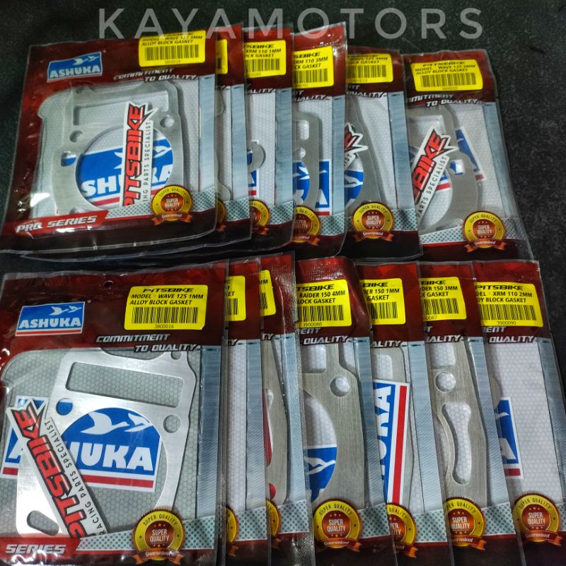 ASHUKA ALLOY BLOCK GASKET RAIDER 150 (1mm,2mm,3mm,4mm,5mm,6mm,10mm ...