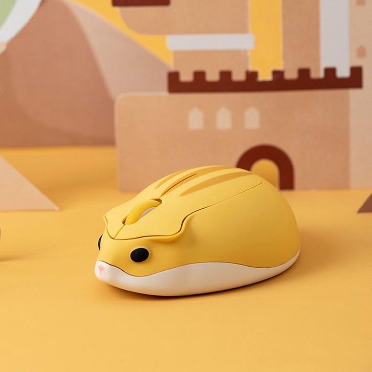 Cute Hamster Wireless Mouse Cartoon 2.4 GHz Silent Portable Small Hand ...