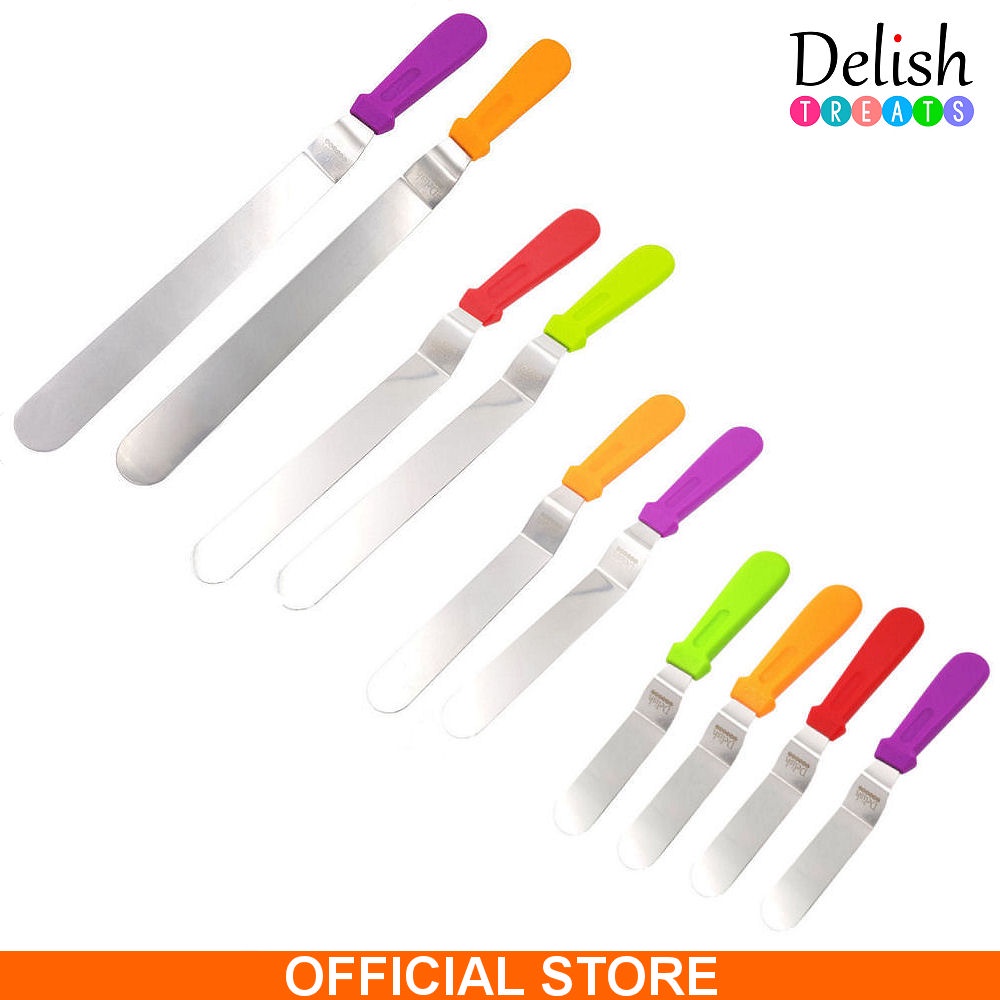 Delish Treats Angled Icing Spatula (1pc) (Stainless Steel Blade ...