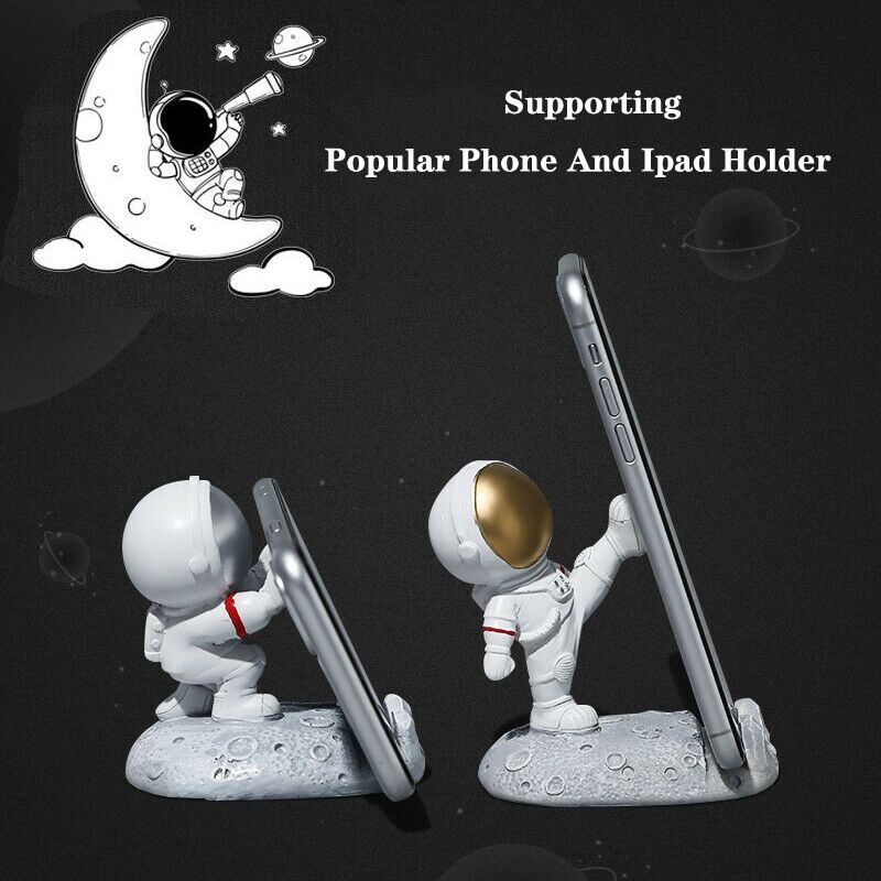 Creative Spaceman Astronaut Statue Cell Phone Tablet Desktop Stand Desk ...