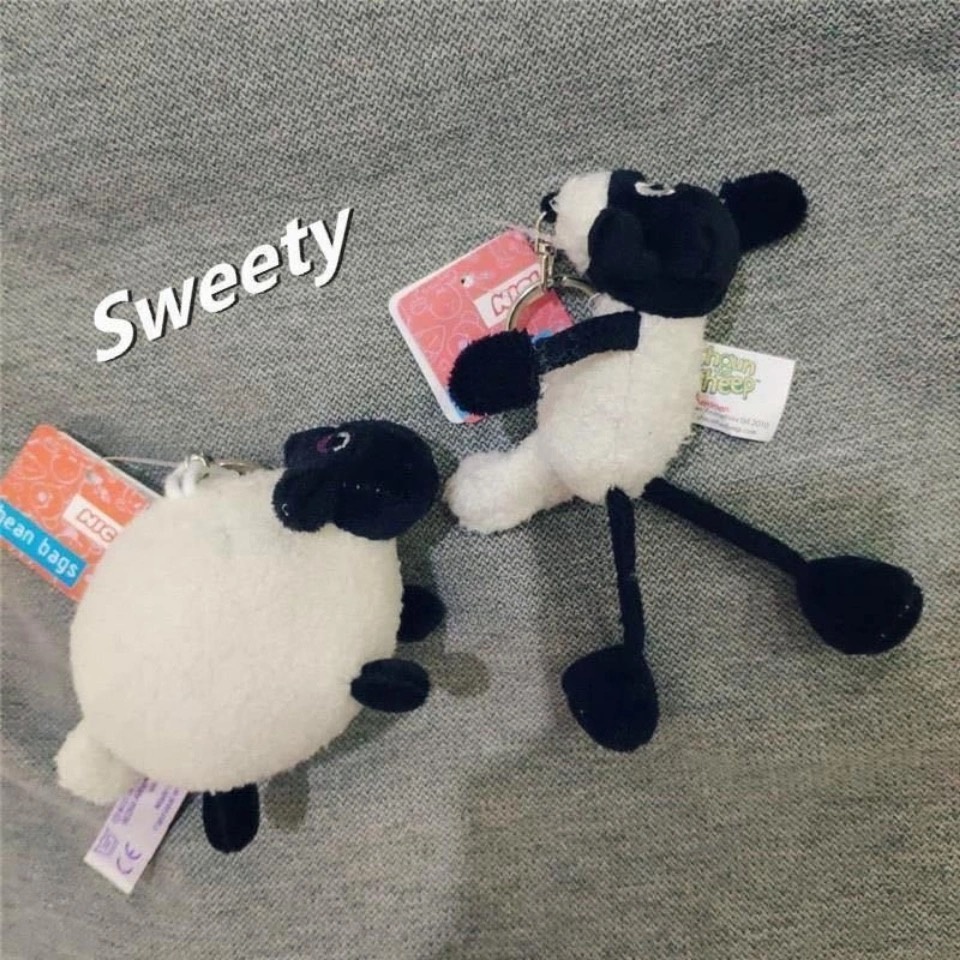 Cute Lamb Sean Keychain Plush Doll Bag Pendant Cartoon Mini Sheep ...