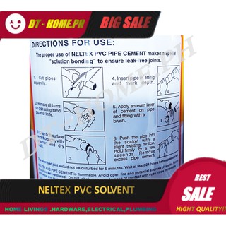 NELTEX PVC SOLVENT , PVC PIPE CEMENT , 100cc, 200cc, 400cc | Shopee ...